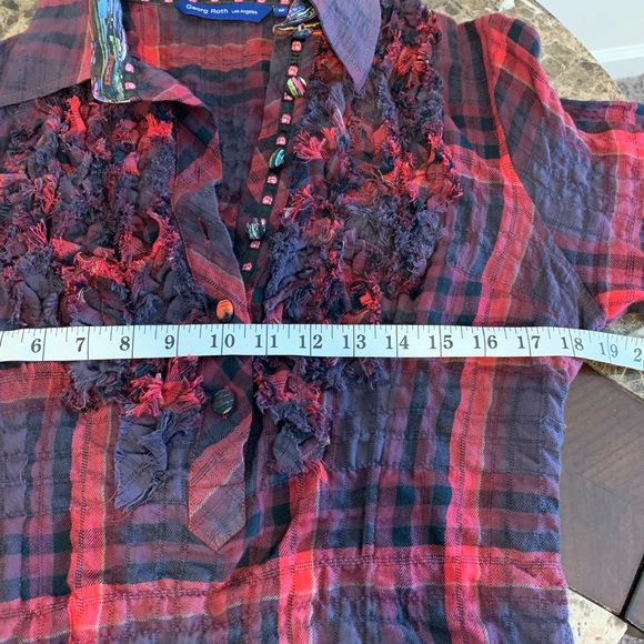 Georg Roth | Tops | Georg Roth Los Angeles Cowgirl Western Shirt M Red ...